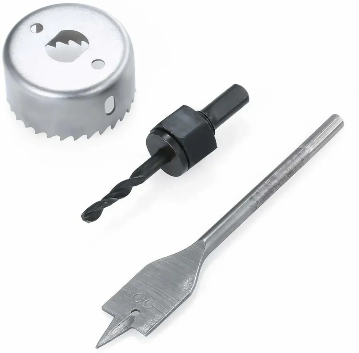 3-Piece Hole Saw Lock Installation Kit – 54 mm & 22 mm Wood Drilling ...