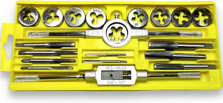 12-Piece Metric Tap & Die Set (M3–M12) – Screw Thread Taps, Dies ...