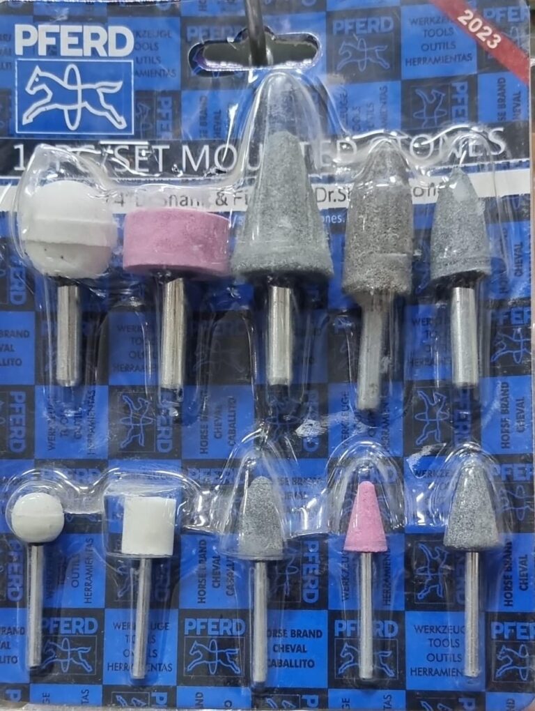 10‑Pc Mounted Abrasive Grinding Stone Set – Rotary Grinder Wheels ...