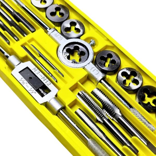 12-Piece Metric Tap & Die Set (M3–M12) – Screw Thread Taps, Dies ...